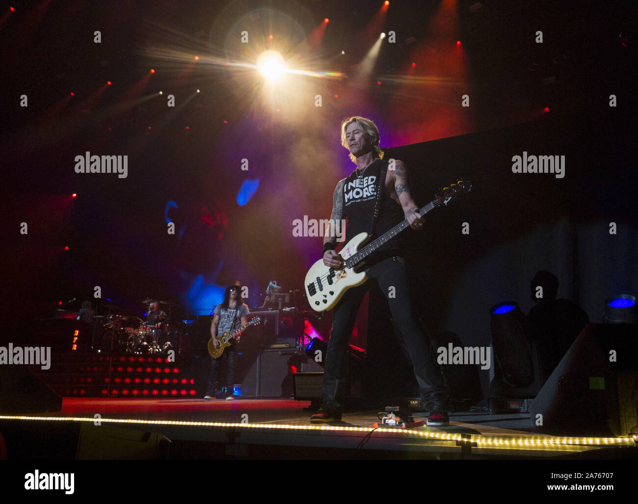 October 29, 2019, Salt Lake City, UT, USA: Guitarist Slash, left, and ...