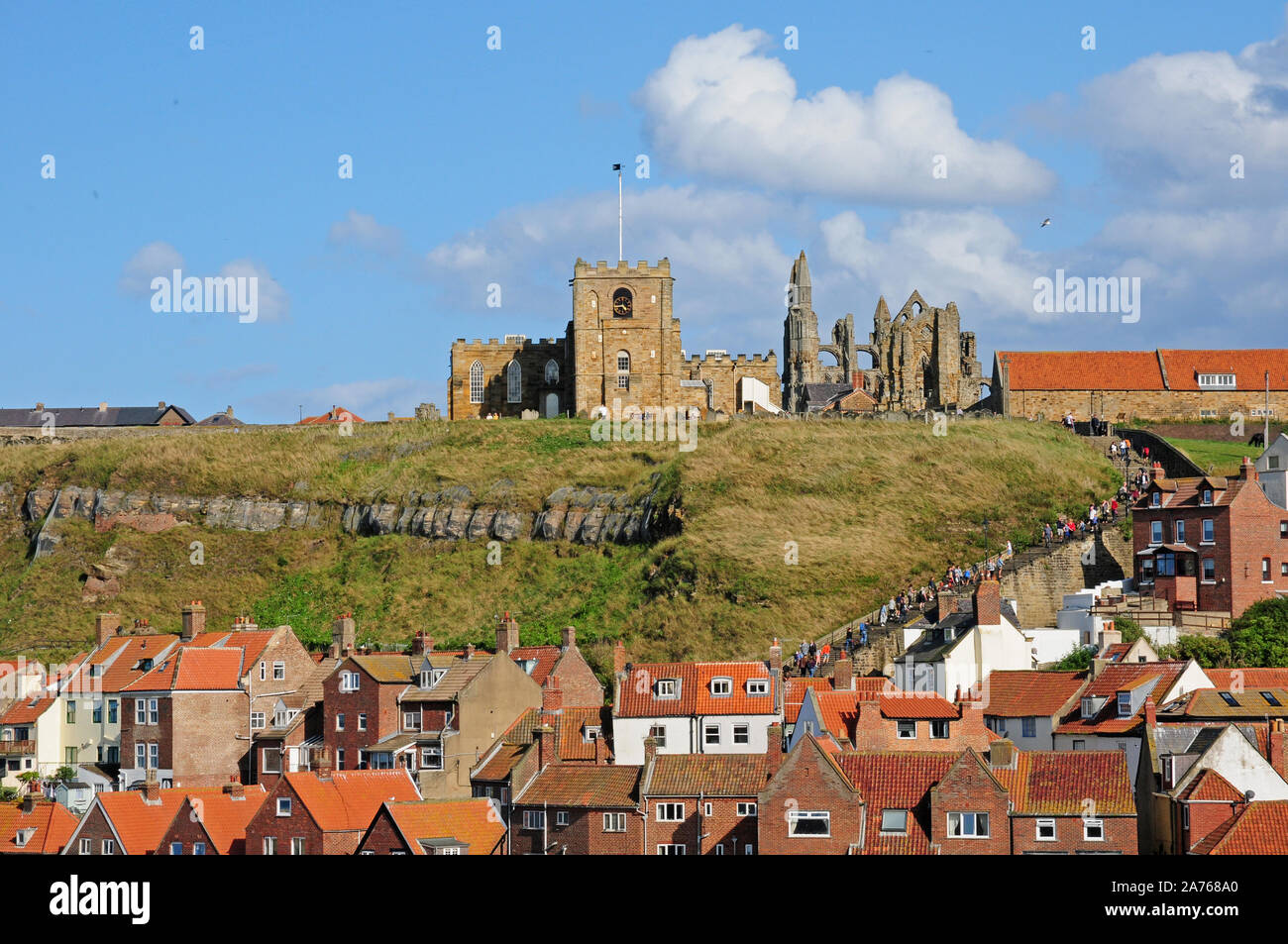 Whitby abbey steps hi-res stock photography and images - Alamy