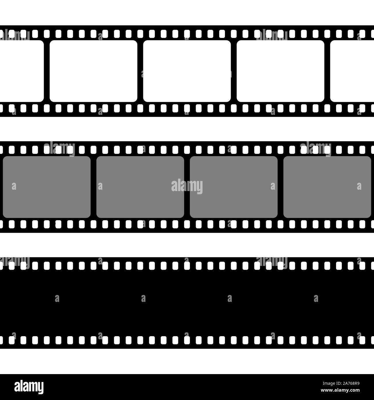Film strips collection. Old retro cinema strip. Vector photo frame ...