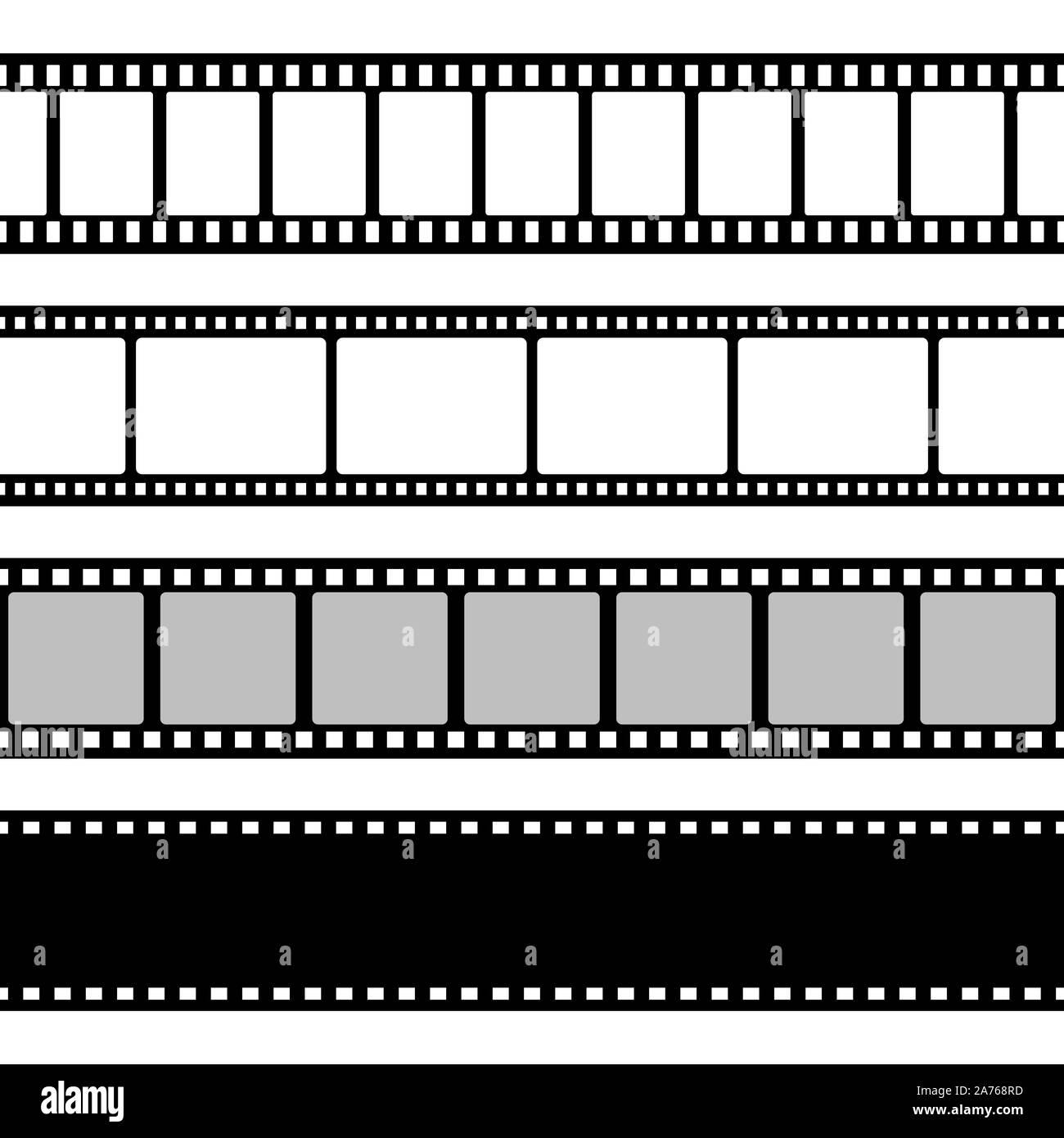 Film strips collection. Old retro cinema strip. Vector photo frame ...