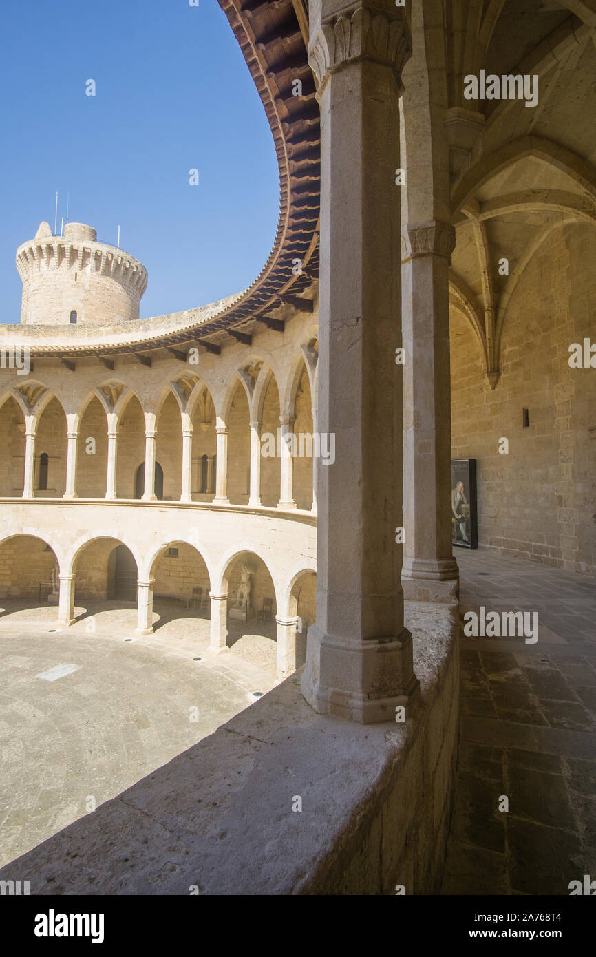 Visiting the amazing castle - "Castell de Bellver " in Palma De ...