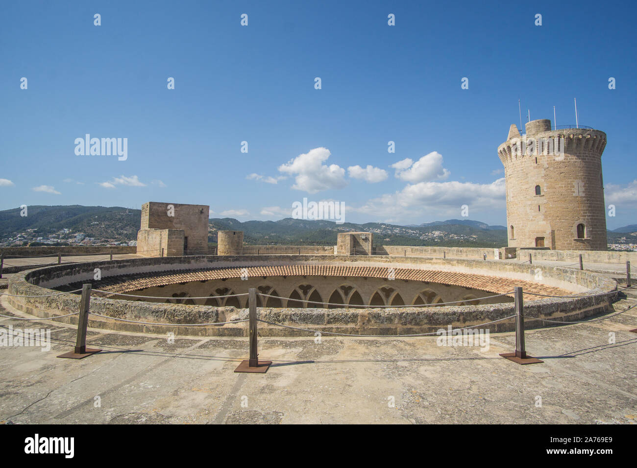 Visiting the amazing castle - "Castell de Bellver " in Palma De ...
