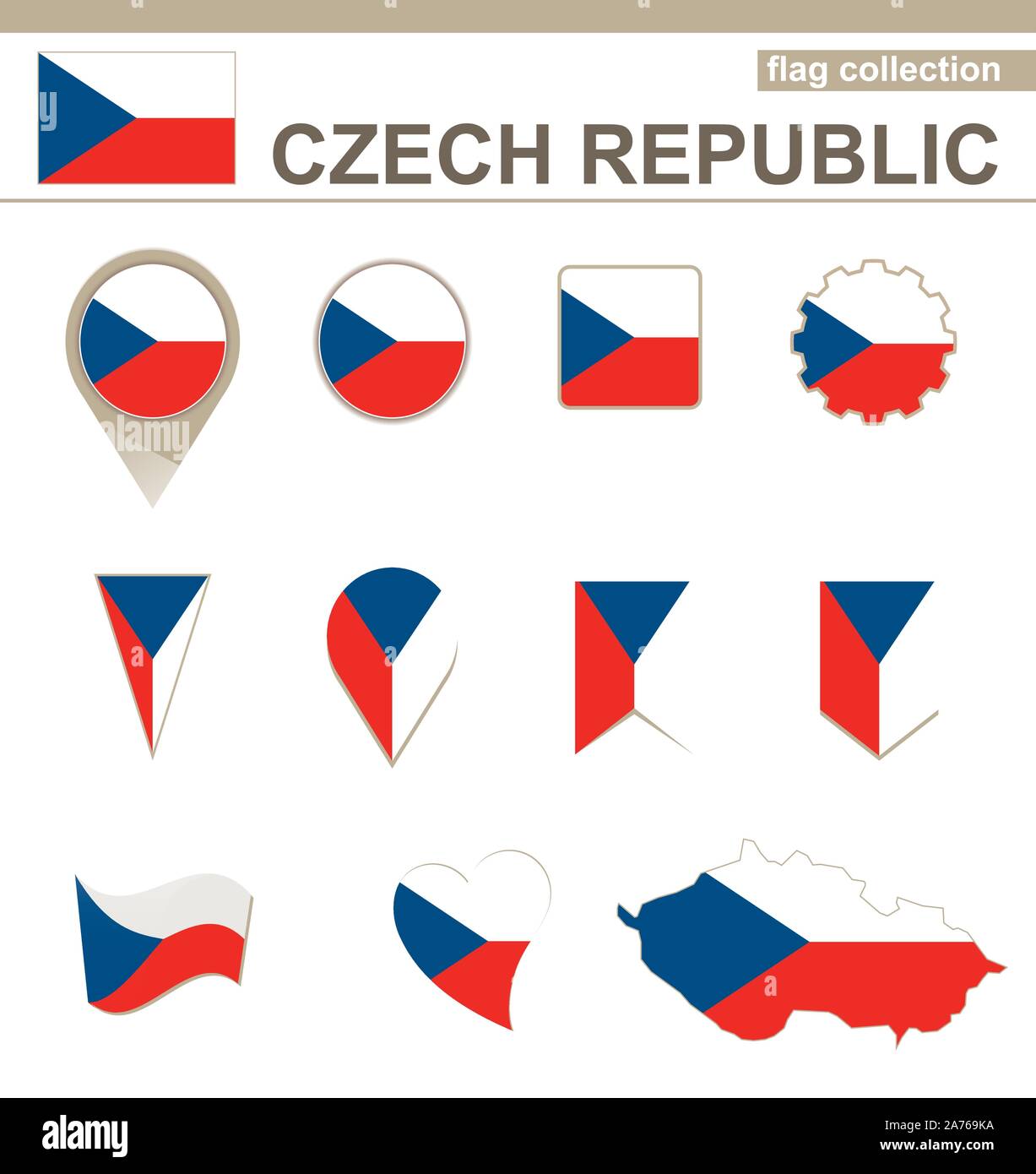Czech flag icons hi-res stock photography and images - Alamy