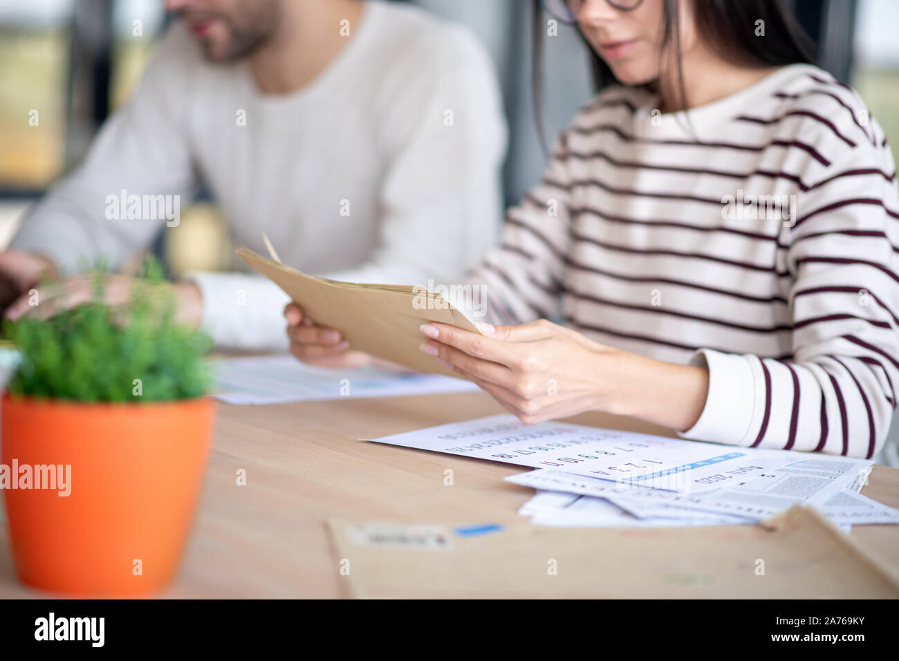 Woman holding letters close up hi-res stock photography and images - Alamy