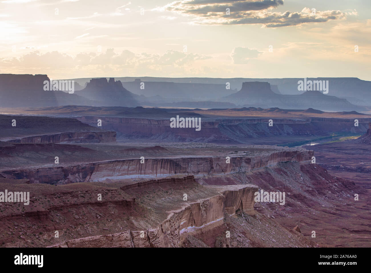 The Green River in Canyonlands National Park, the heart of a high ...