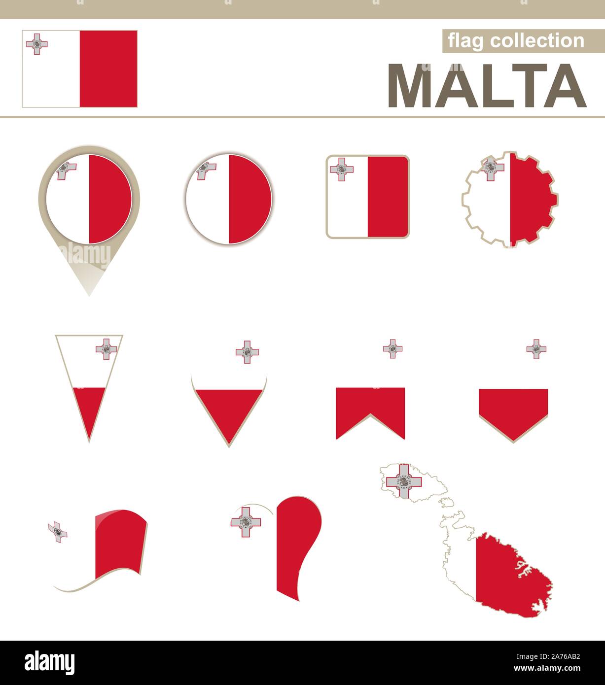 Malta flag collection hi-res stock photography and images - Alamy