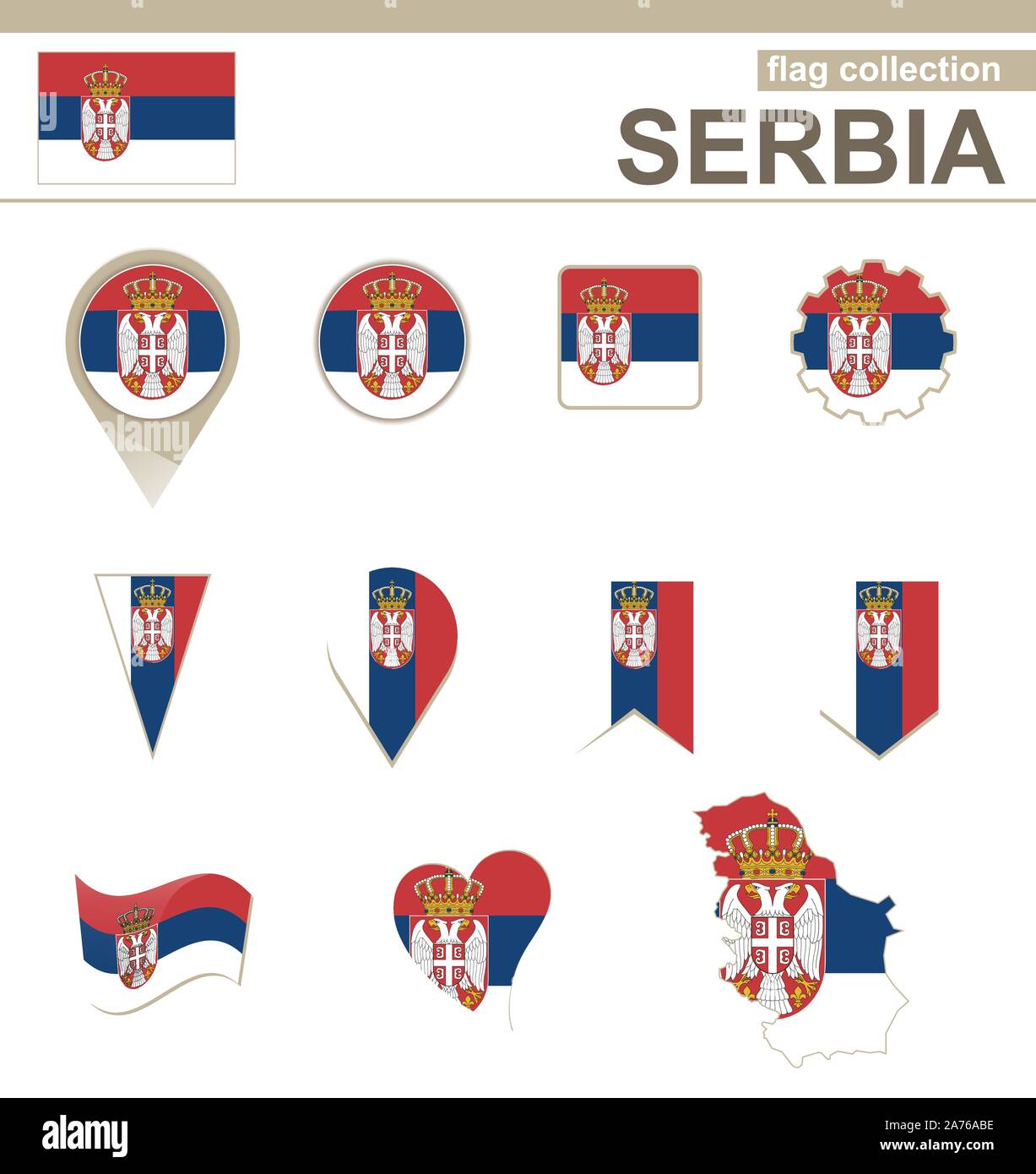National flag of serbia Stock Vector Images - Alamy