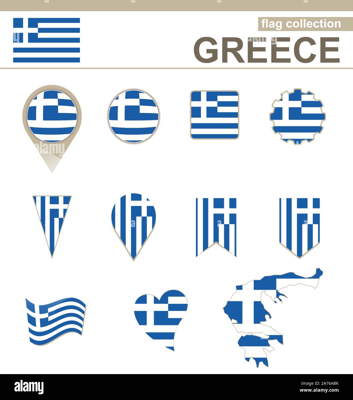 Greece map collection country Stock Vector Images - Alamy