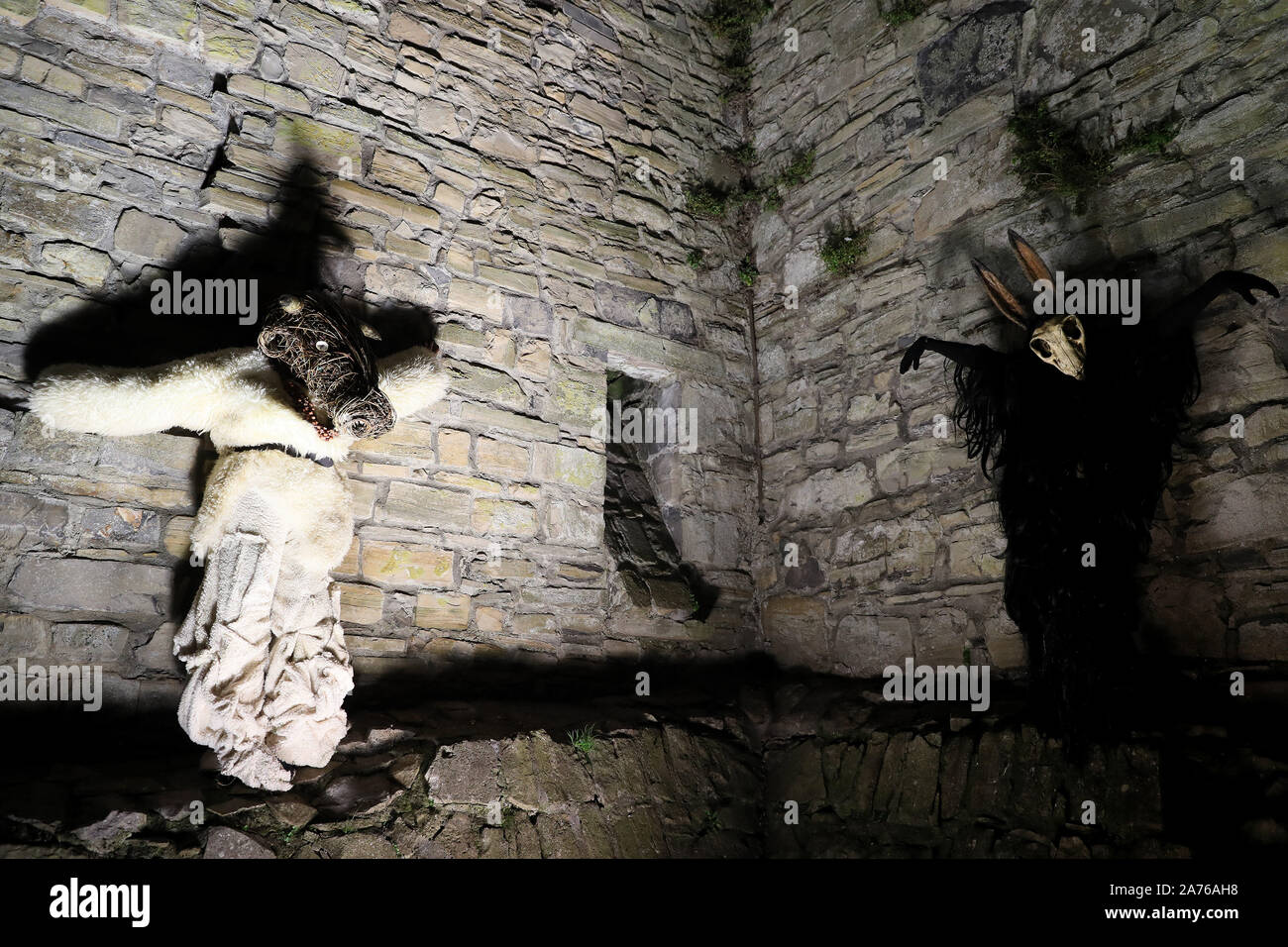 Folklore characters 'Puca' a shapeshifter (right) and 'Boann' goddess ...