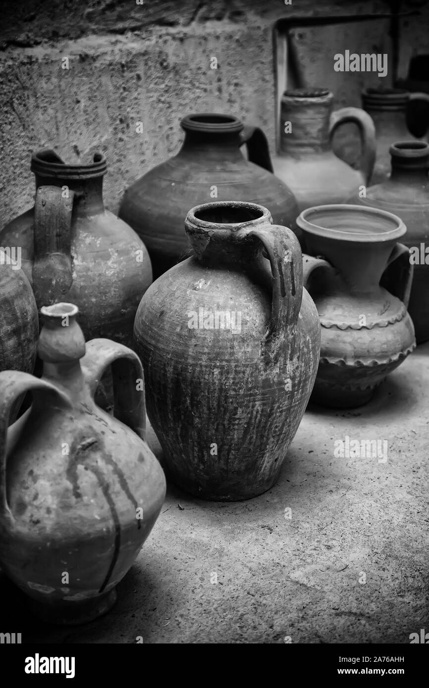 Clay dish decoration Black and White Stock Photos & Images - Alamy