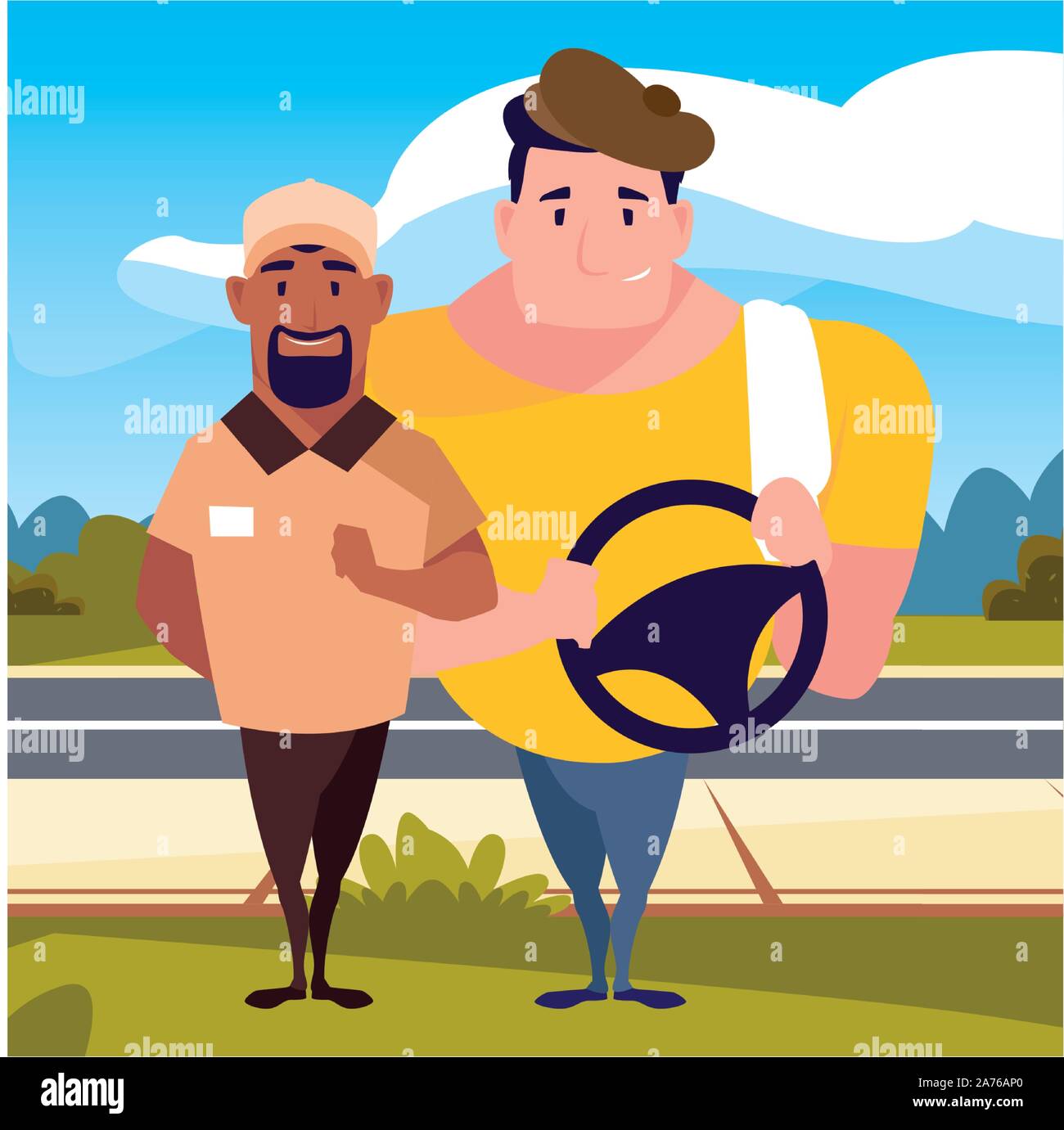 drivers inside frame design, Worker professional working occupation job ...