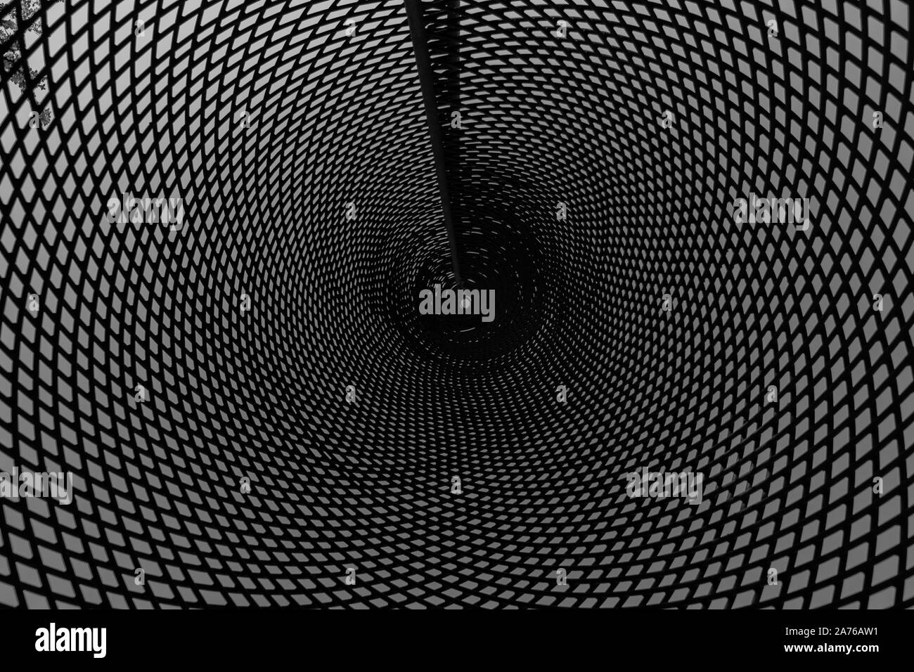 Creative perspective from inside a cone made out of fence Stock Photo ...