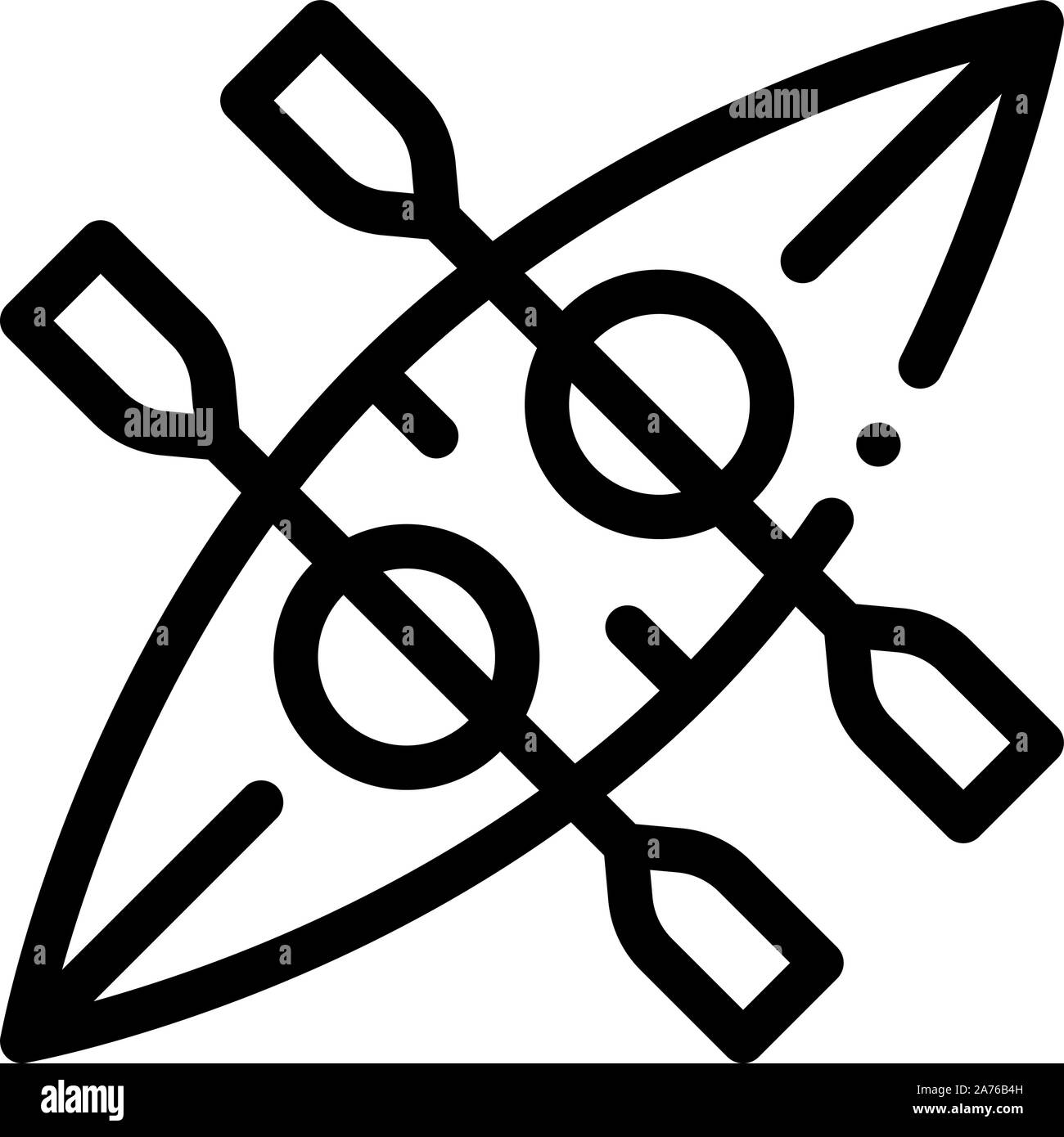 Canoe Canoeing Icon Vector Illustration Stock Vector Image & Art - Alamy