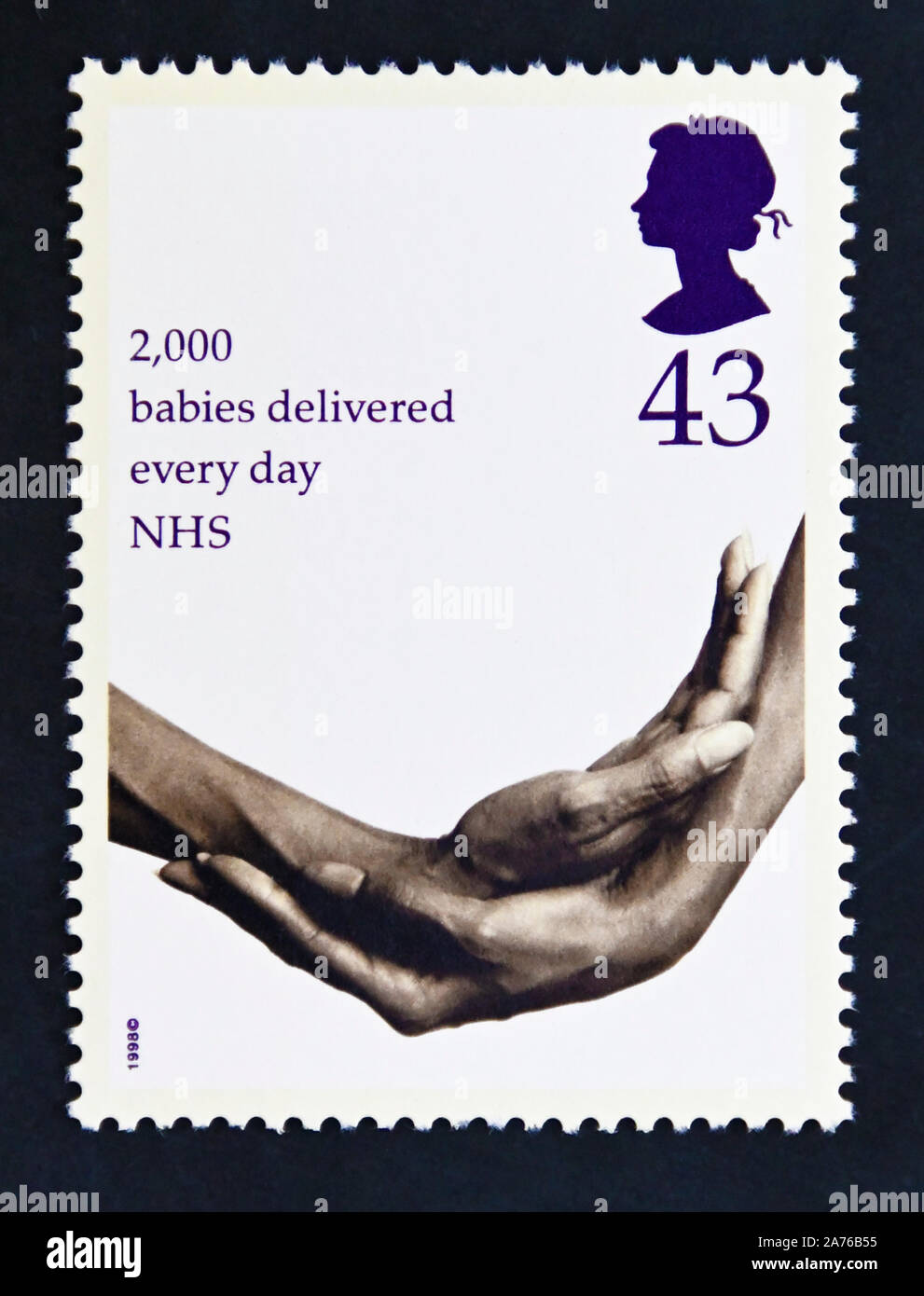 Postage stamp. Great Britain. Queen Elizabeth II. 50th Anniversary of ...