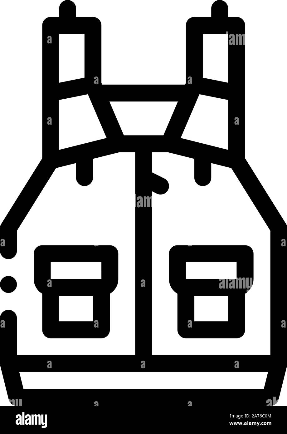 Life Jacket Canoeing Icon Vector Illustration Stock Vector Image & Art ...