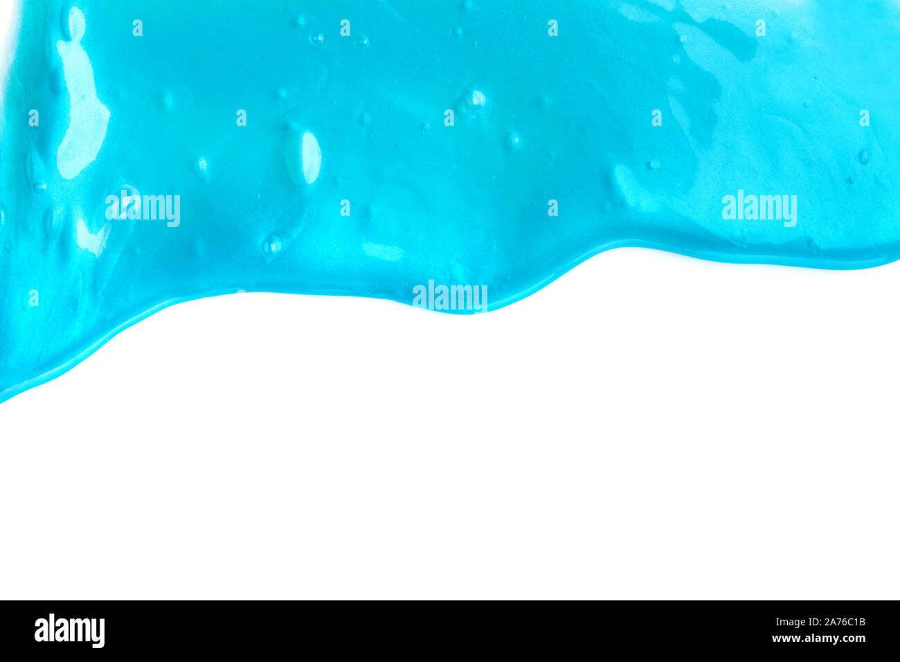 An abstract image of blue slime on a white background Stock Photo - Alamy