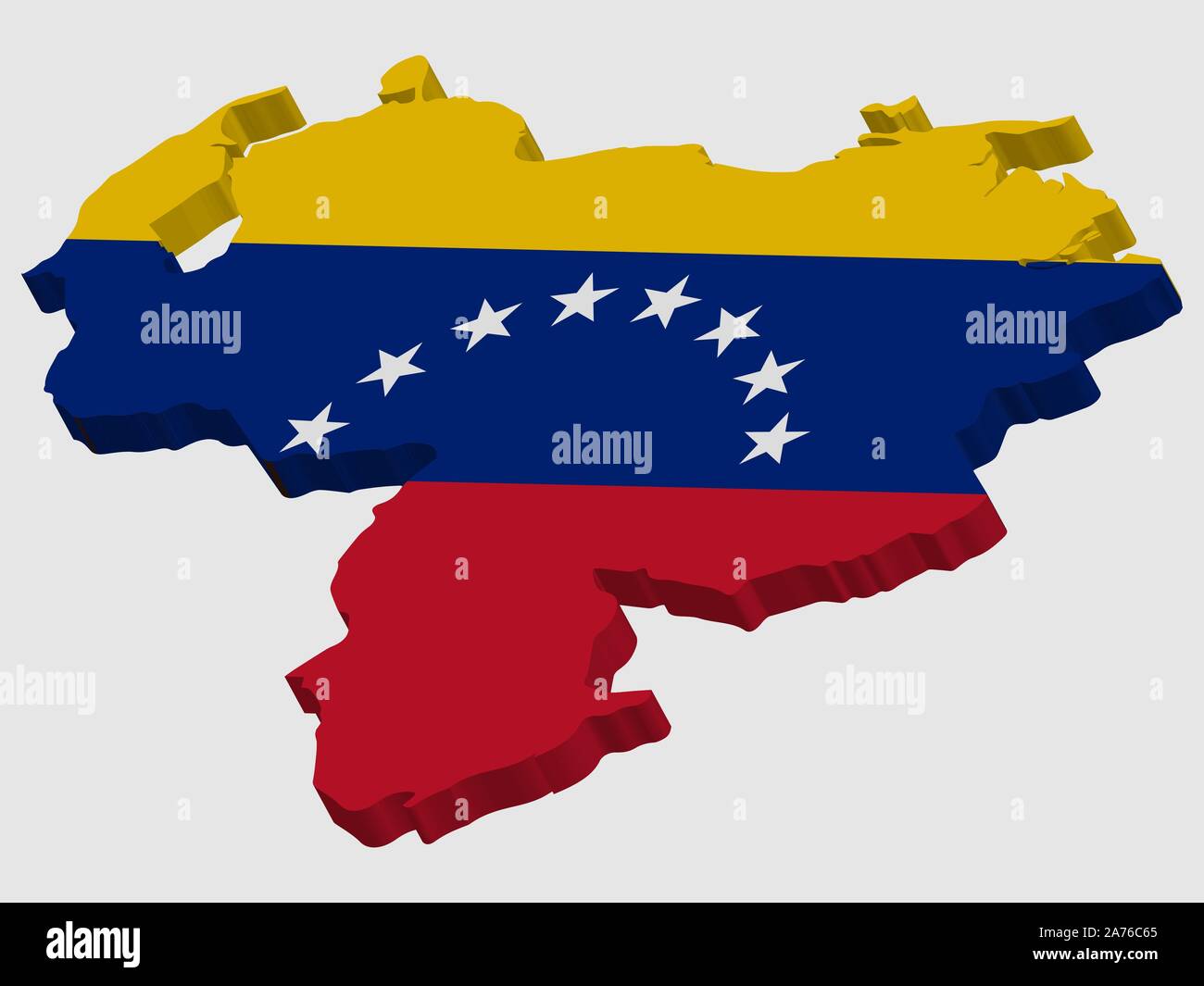 Venezuela map flag 3D Vector illustration eps 10 Stock Vector Image ...