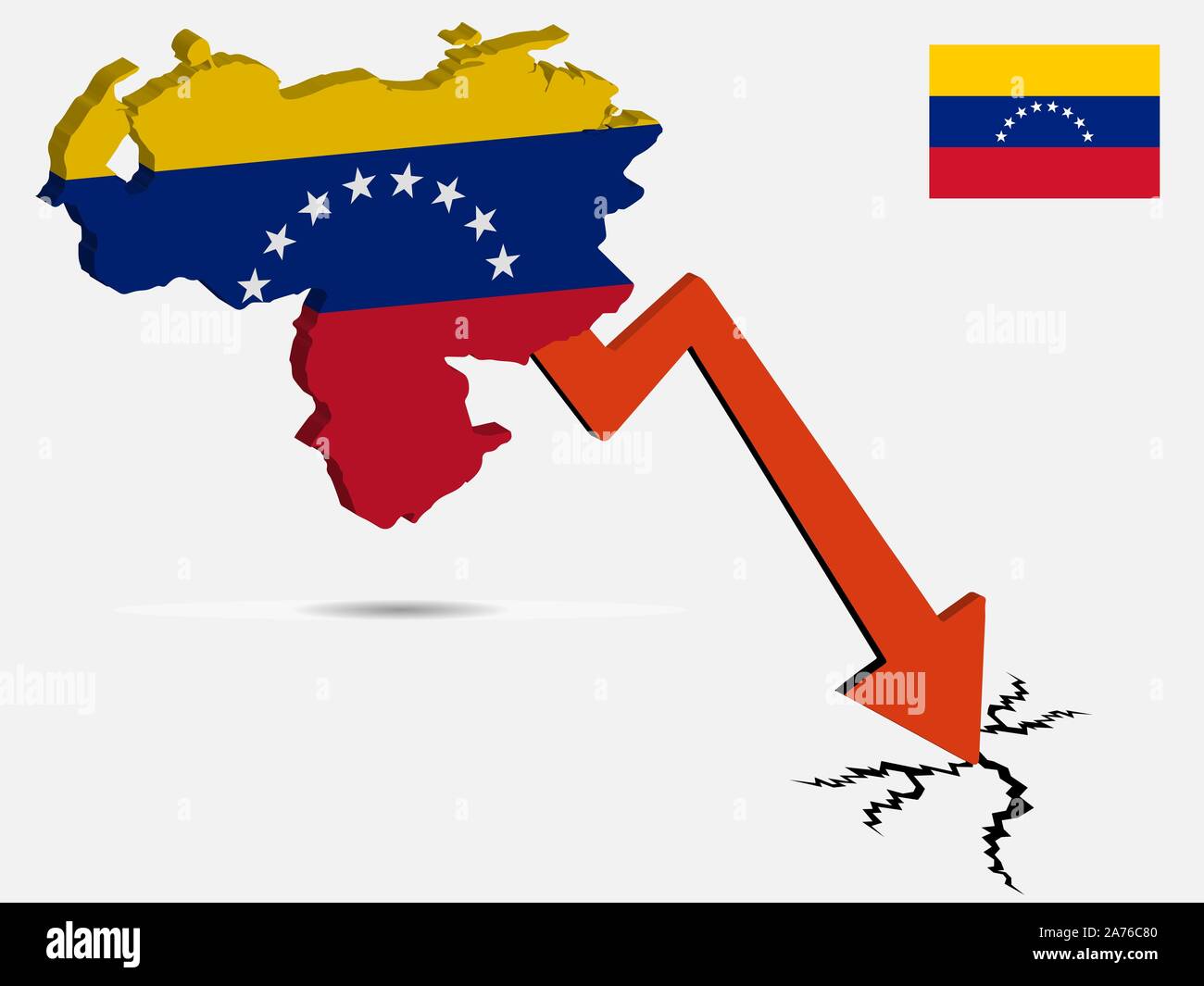 Venezuela economic crisis concept Vector illustration eps 10 Stock ...
