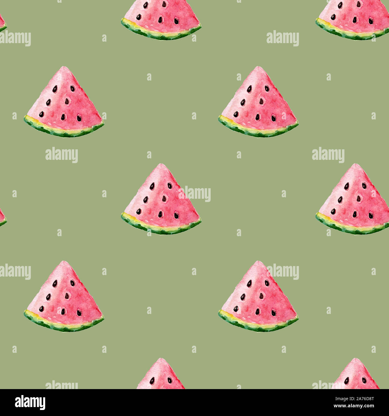 Watercolor watermelon seamless pattern hi-res stock photography and ...