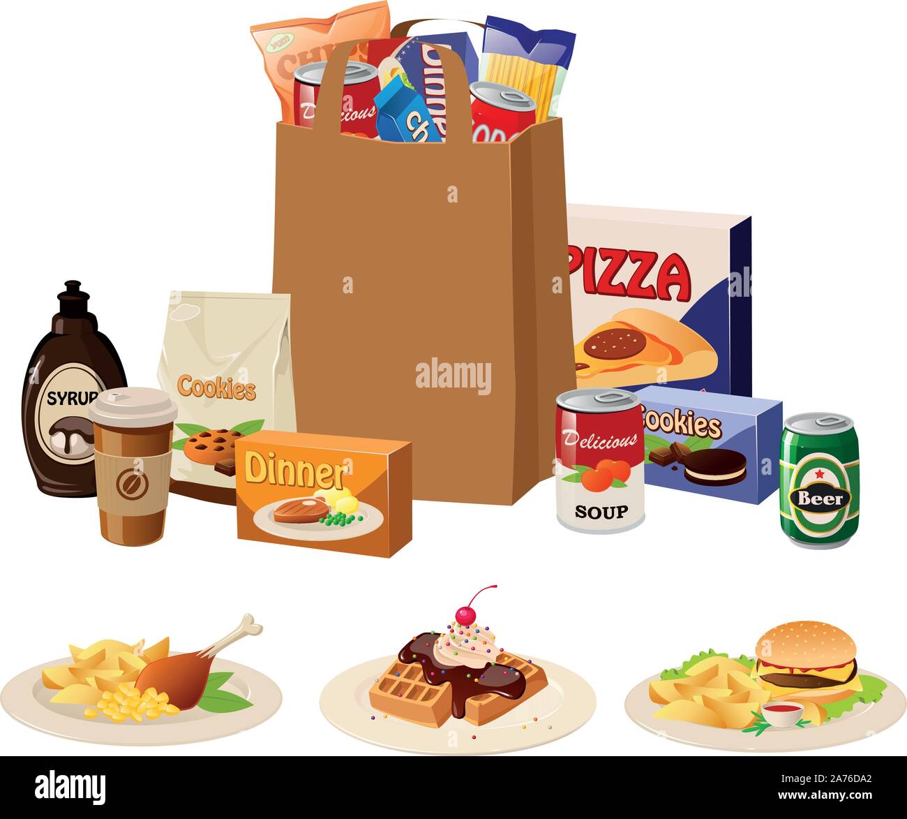 Grocery Items Clipart