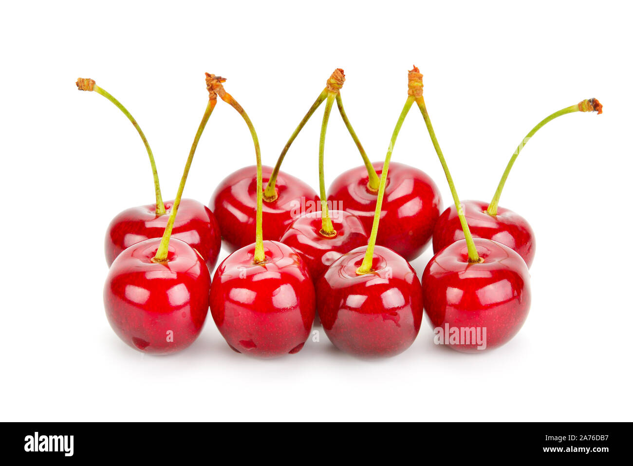 Pile ripe sweet cherries Cut Out Stock Images & Pictures - Alamy