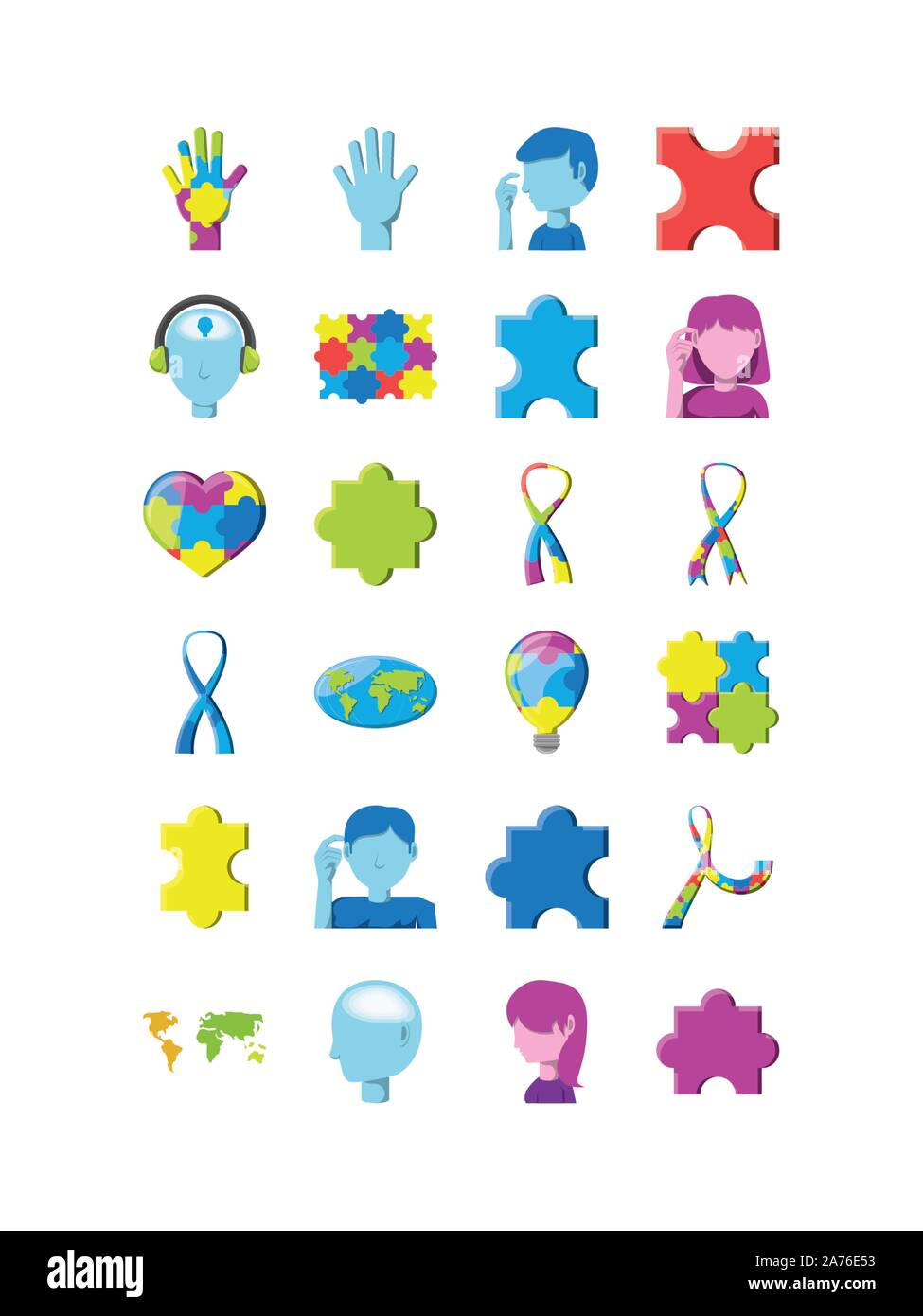 puzzle icon set pack, High Quality variety symbols Vector illustration ...