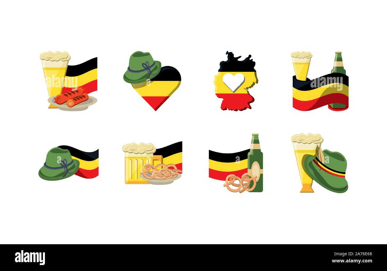 germany icon set pack, High Quality variety symbols Vector illustration ...