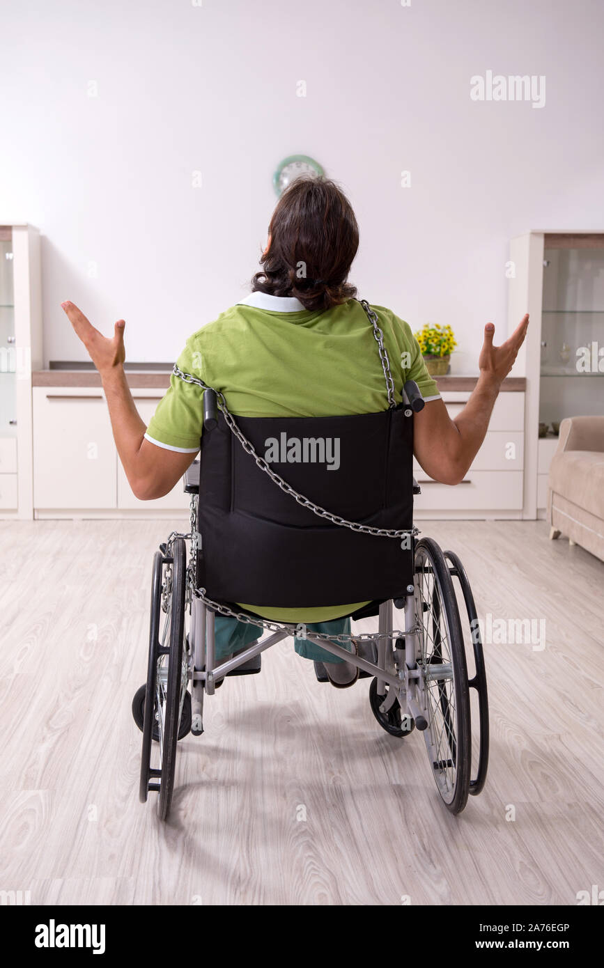 Young disabled male, praying hi-res stock photography and images - Alamy