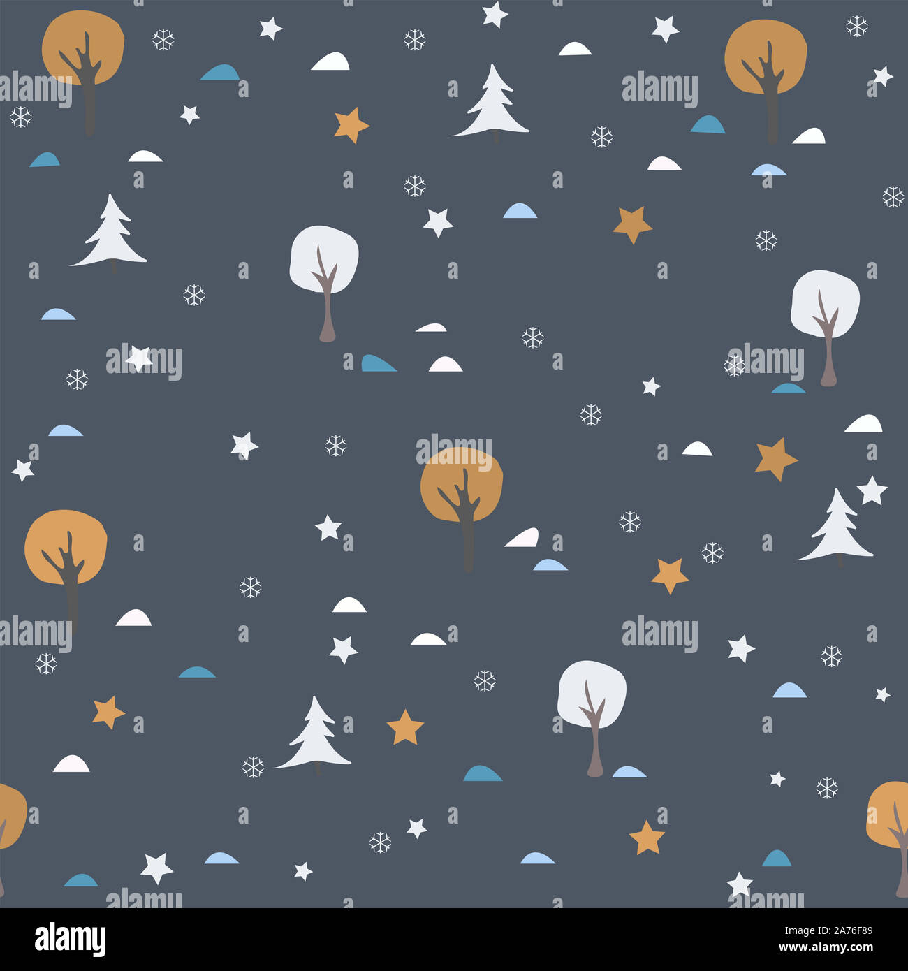 Golden Winter Seamless Pattern. Dark Background. vector Illustration ...