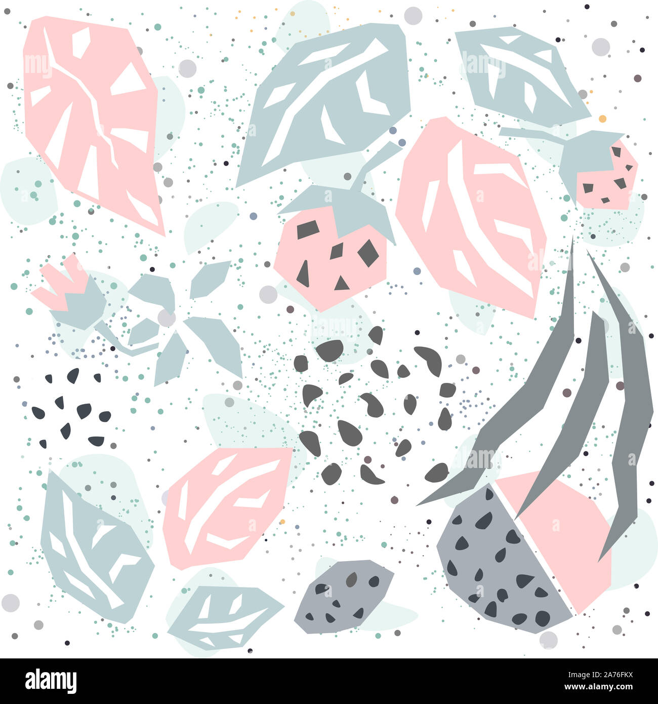 Seamless vector berries pattern Cut Out Stock Images & Pictures - Alamy