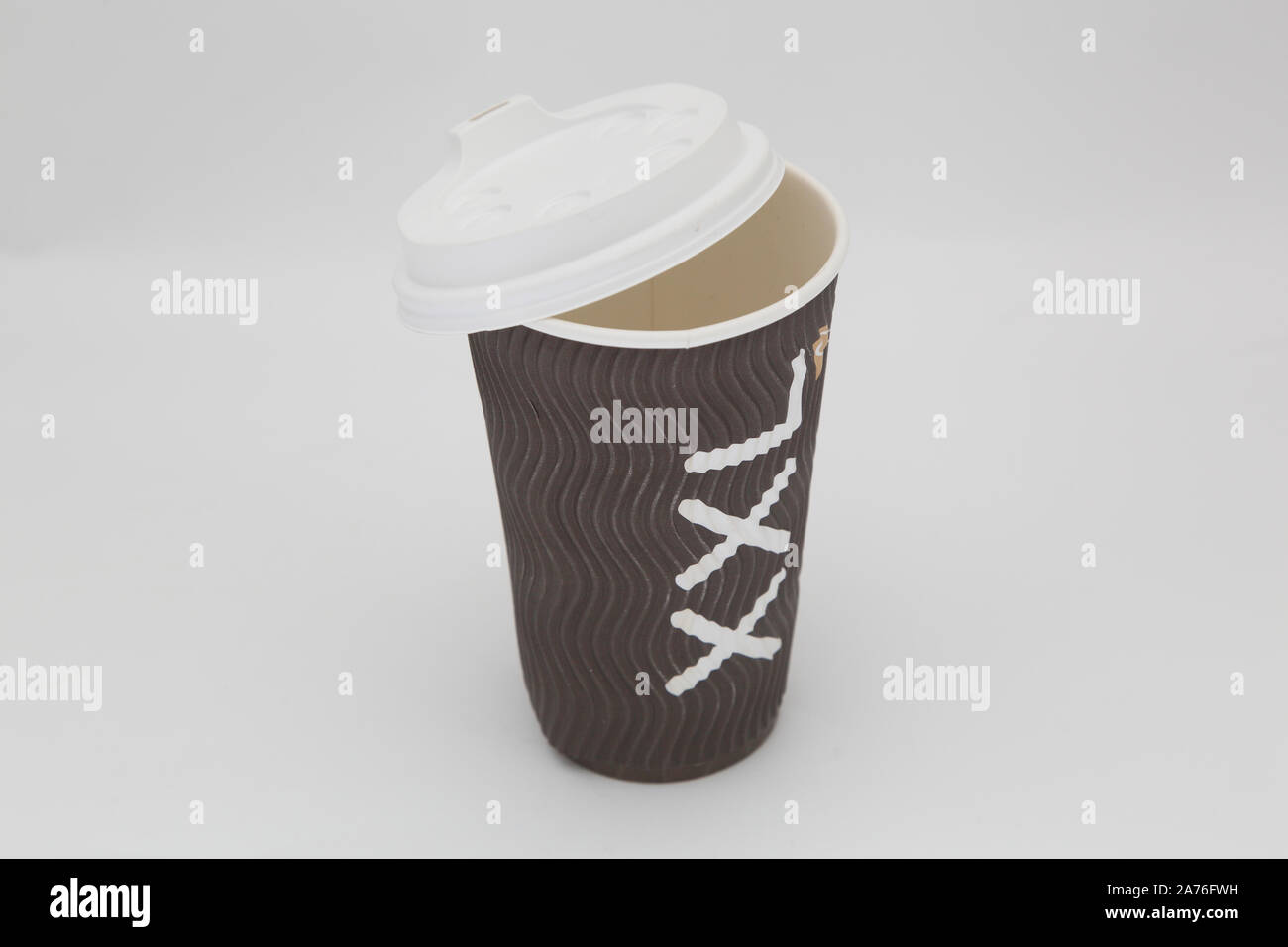 cardboard cup on white background Stock Photo - Alamy