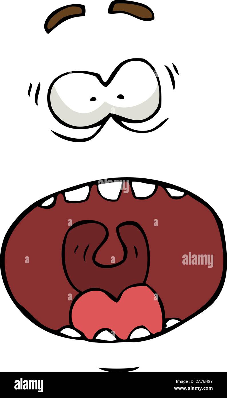 Screaming Face Stock Vector Images - Alamy