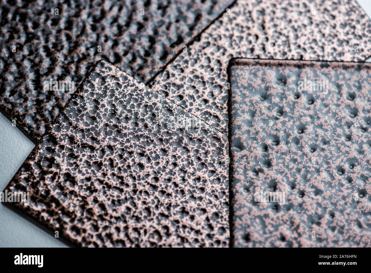 Powder coatings on the metal plates Stock Photo - Alamy