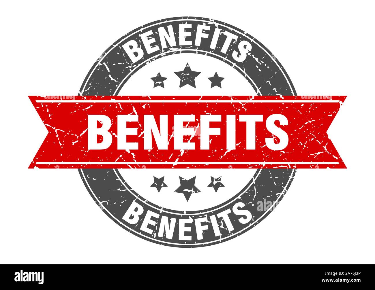 benefits round stamp with red ribbon. benefits Stock Vector Image & Art - Alamy