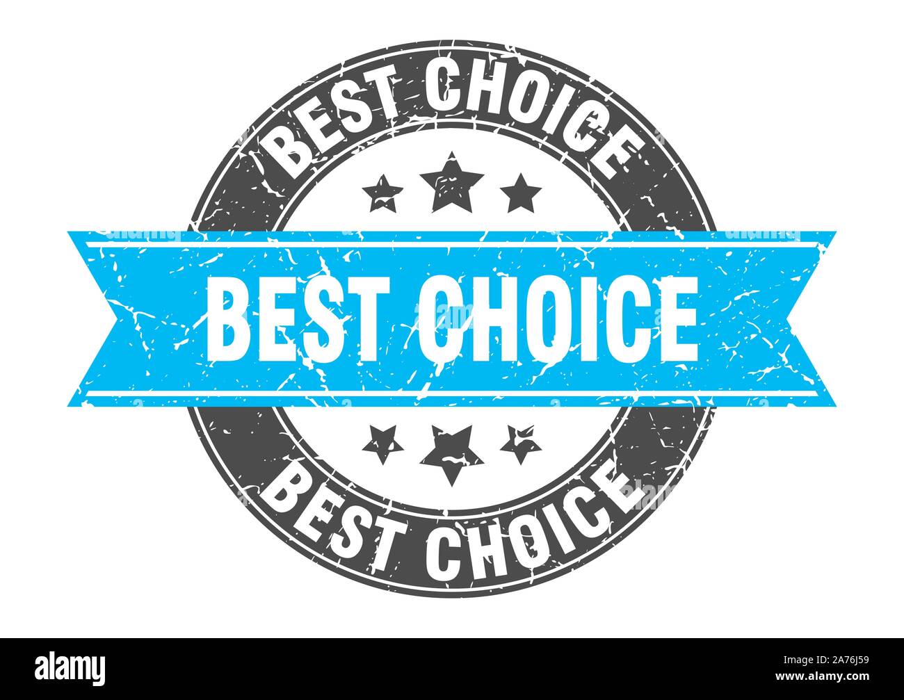best choice round stamp with turquoise ribbon. best choice Stock Vector ...