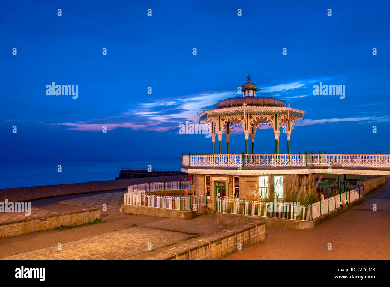 The Bandstand during sunset on Brighton Seafront, East Sussex, Great ...