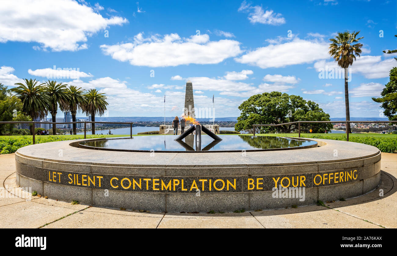 State War memorial, Flame of Remembrance and Pool of Reflection in ...