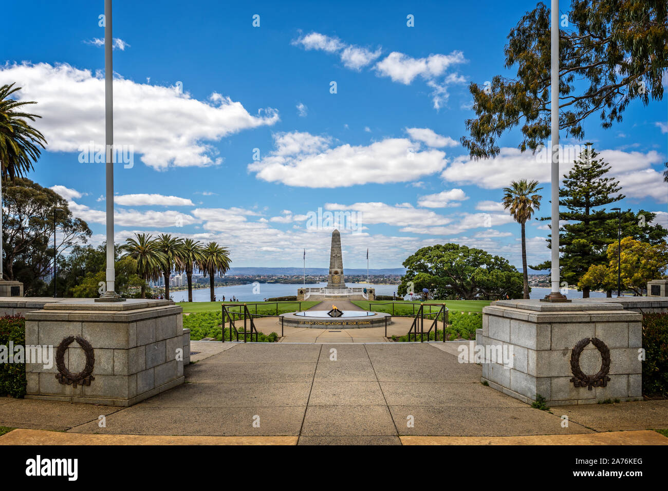 State War memorial, Flame of Remembrance and Pool of Reflection in ...