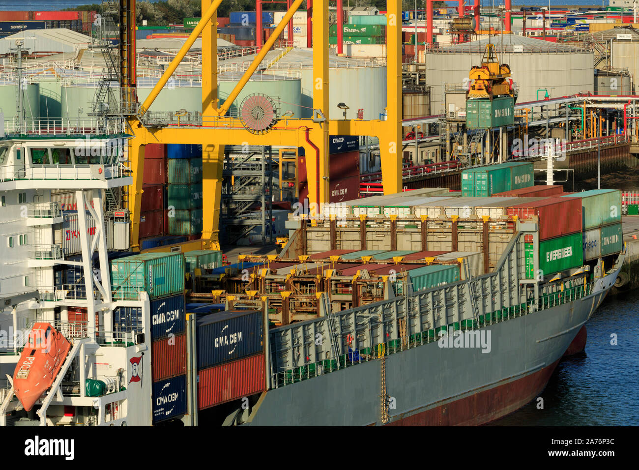 Container Port, Dublin, County Dublin, Ireland Stock Photo - Alamy