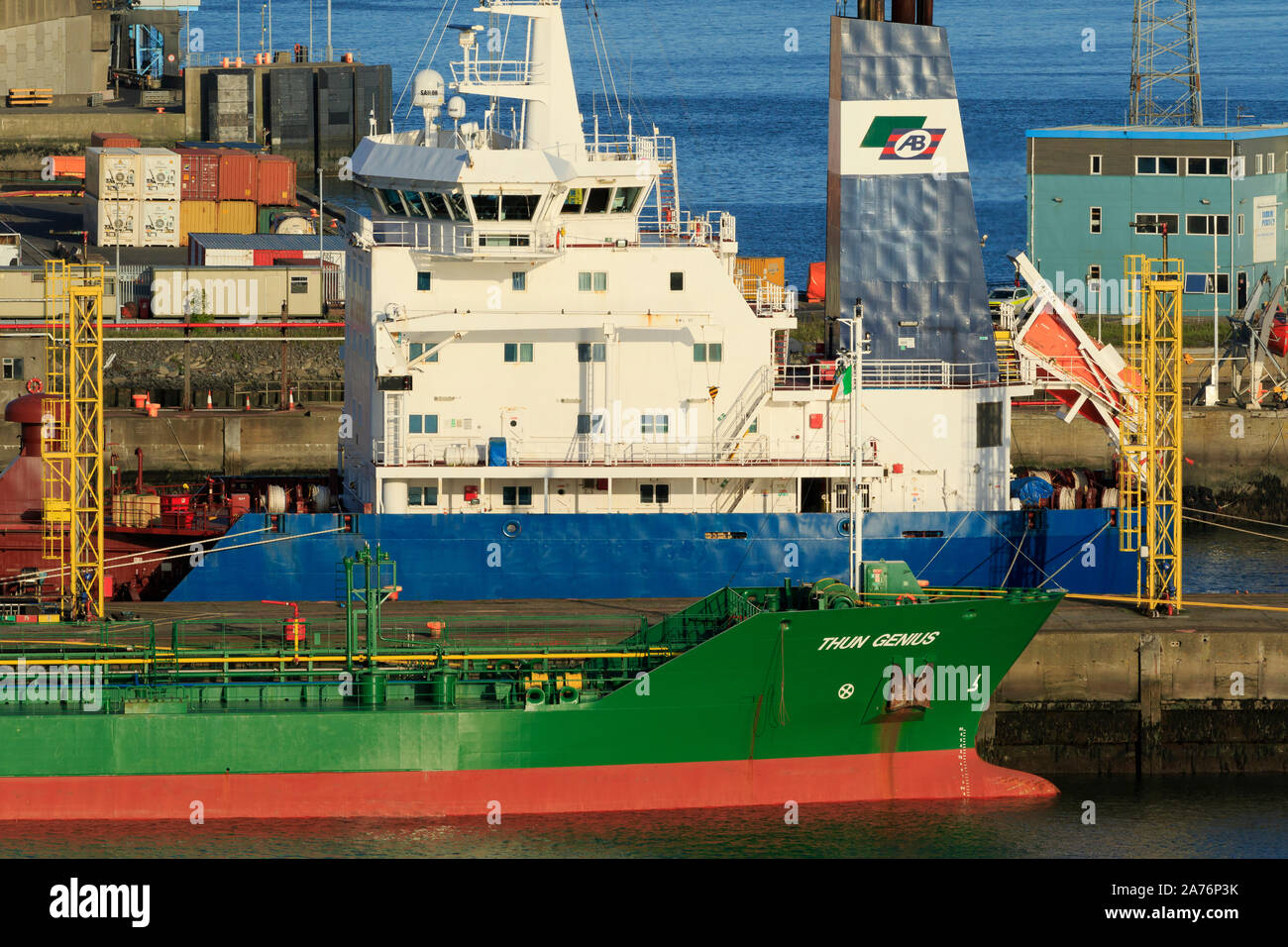 Ships in Dublin Port, County Dublin, Ireland Stock Photo - Alamy