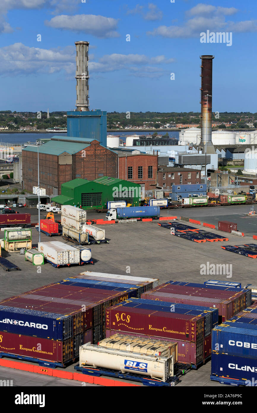 Container Port, Dublin, County Dublin, Ireland Stock Photo - Alamy