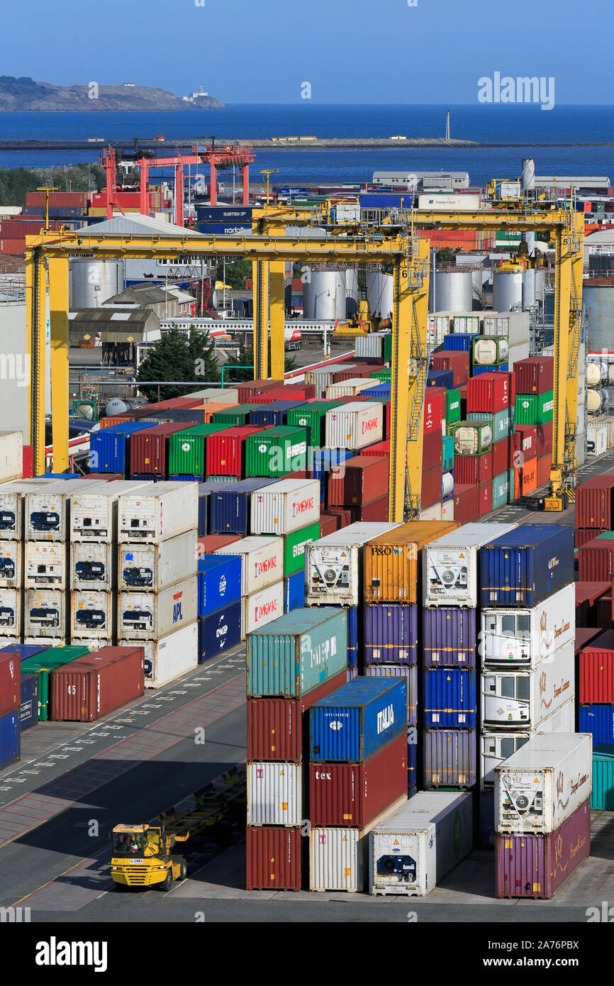 Container Port, Dublin, County Dublin, Ireland Stock Photo - Alamy