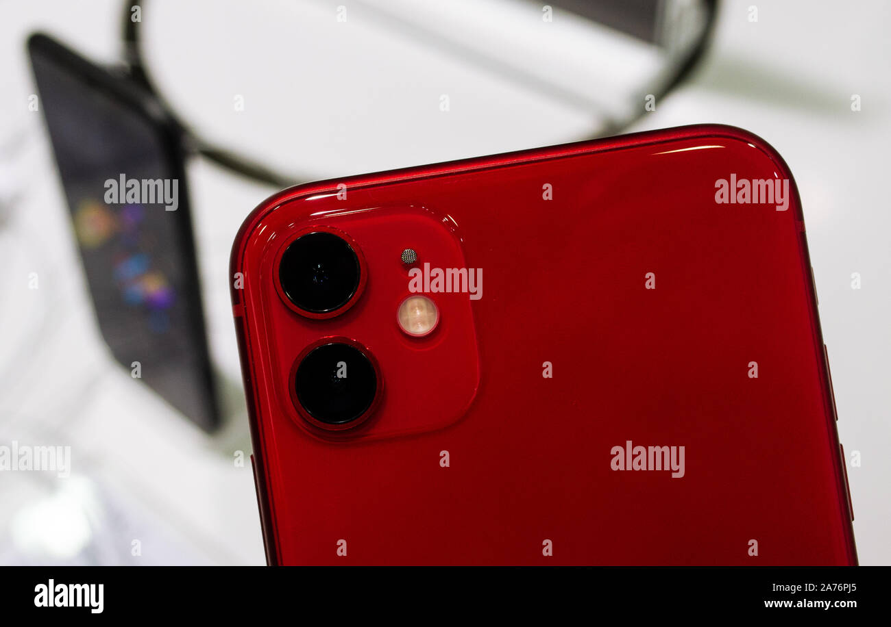 September 20 2019 Moscow, Russia. New phone from Apple Iphone 11 on the ...