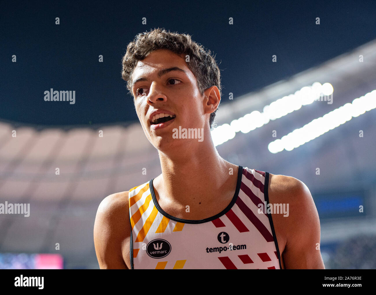 DOHA - QATAR OCT 6: Jonathan Sacoor (Belgium) competing in the men’s ...
