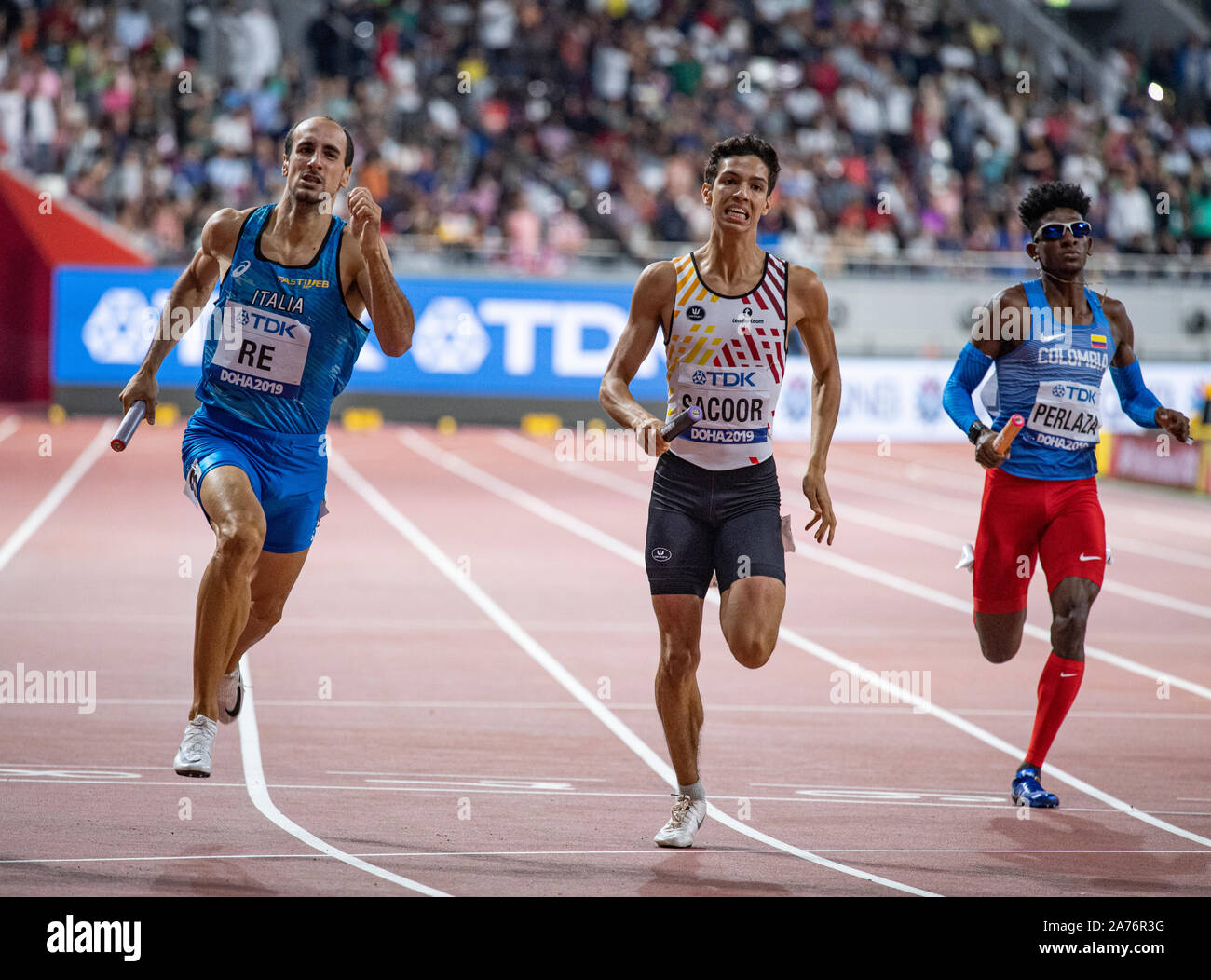 DOHA - QATAR OCT 6: Jonathan Sacoor (Belgium) competing in the men’s ...