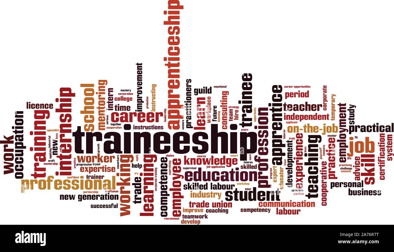 Traineeship word cloud concept. Collage made of words about traineeship. Vector illustration ...