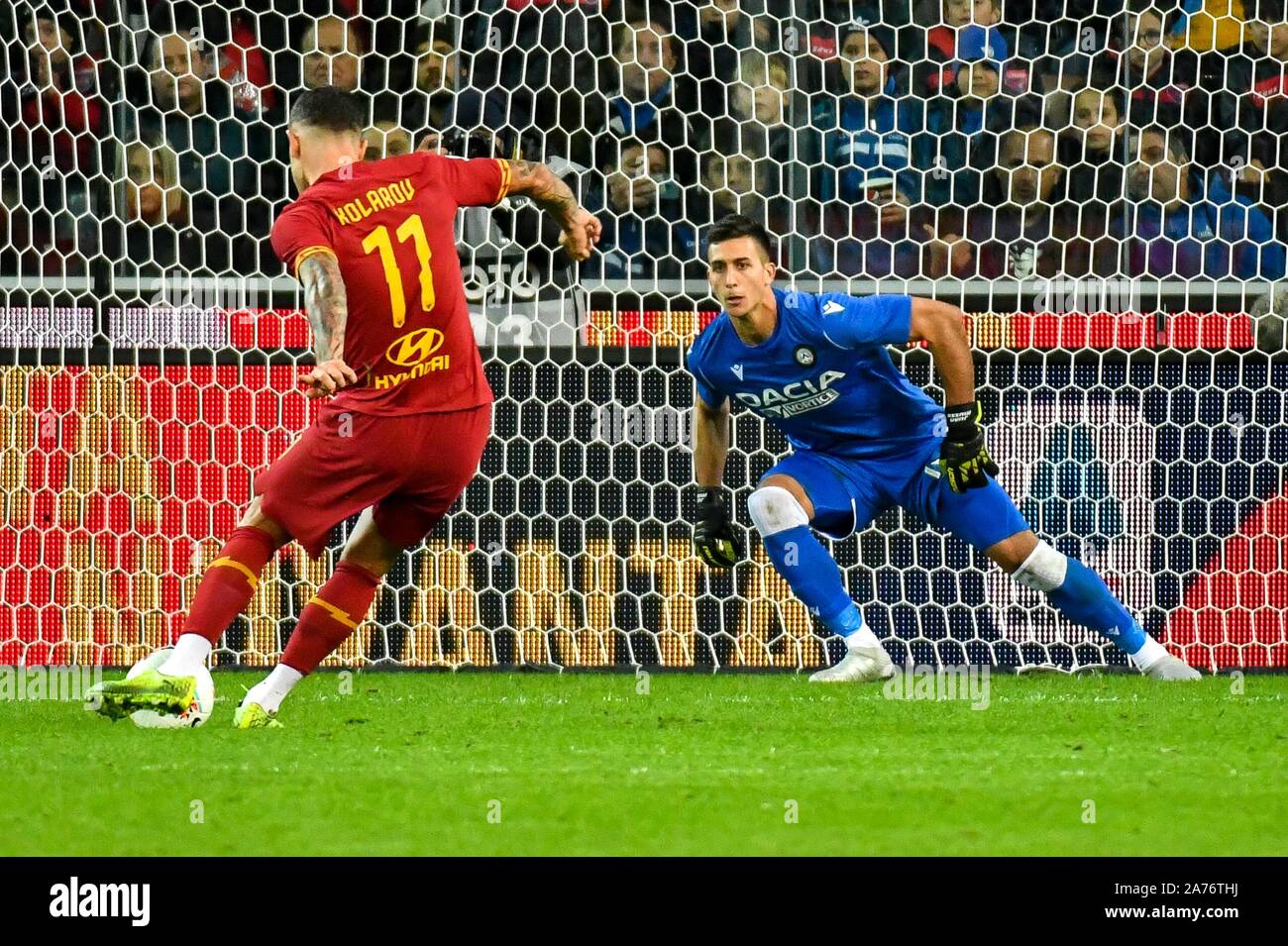 Penality of aleksandar kolarov of a s roma calcio hi-res stock ...