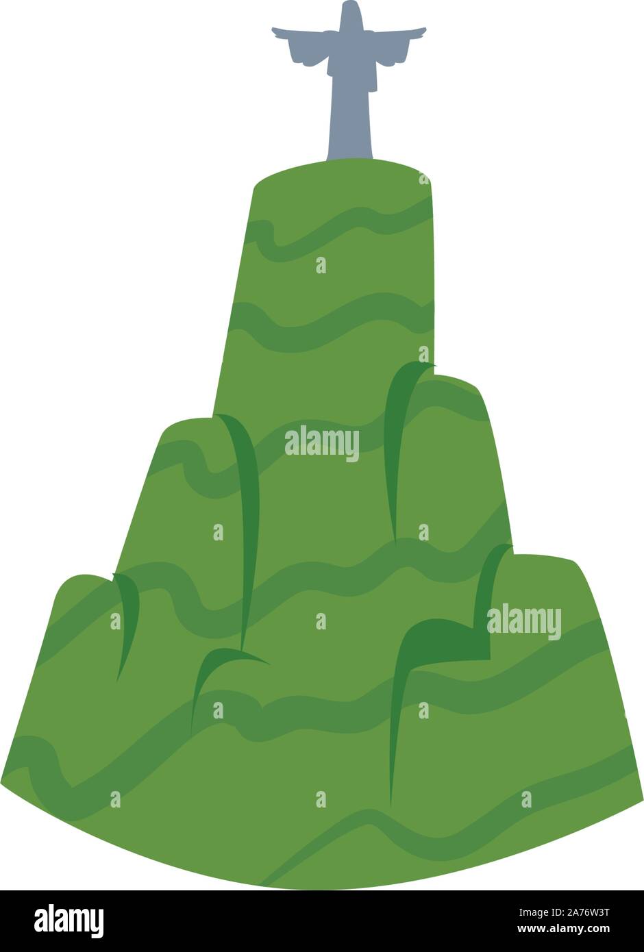 statue to jesus christ in rio de janeiro brazil on white background ...