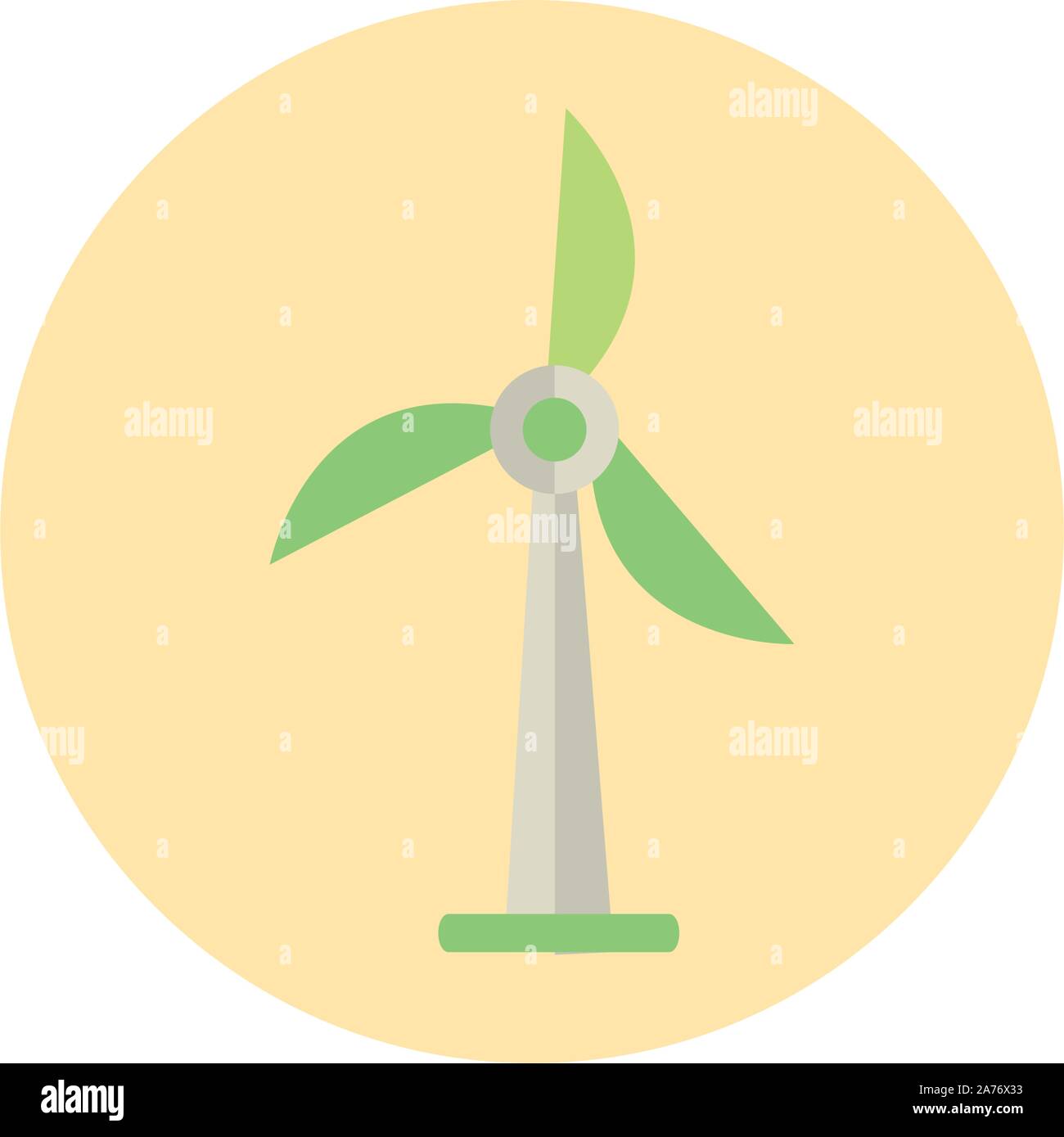 generator wind turbine green energy block icon vector illustration ...
