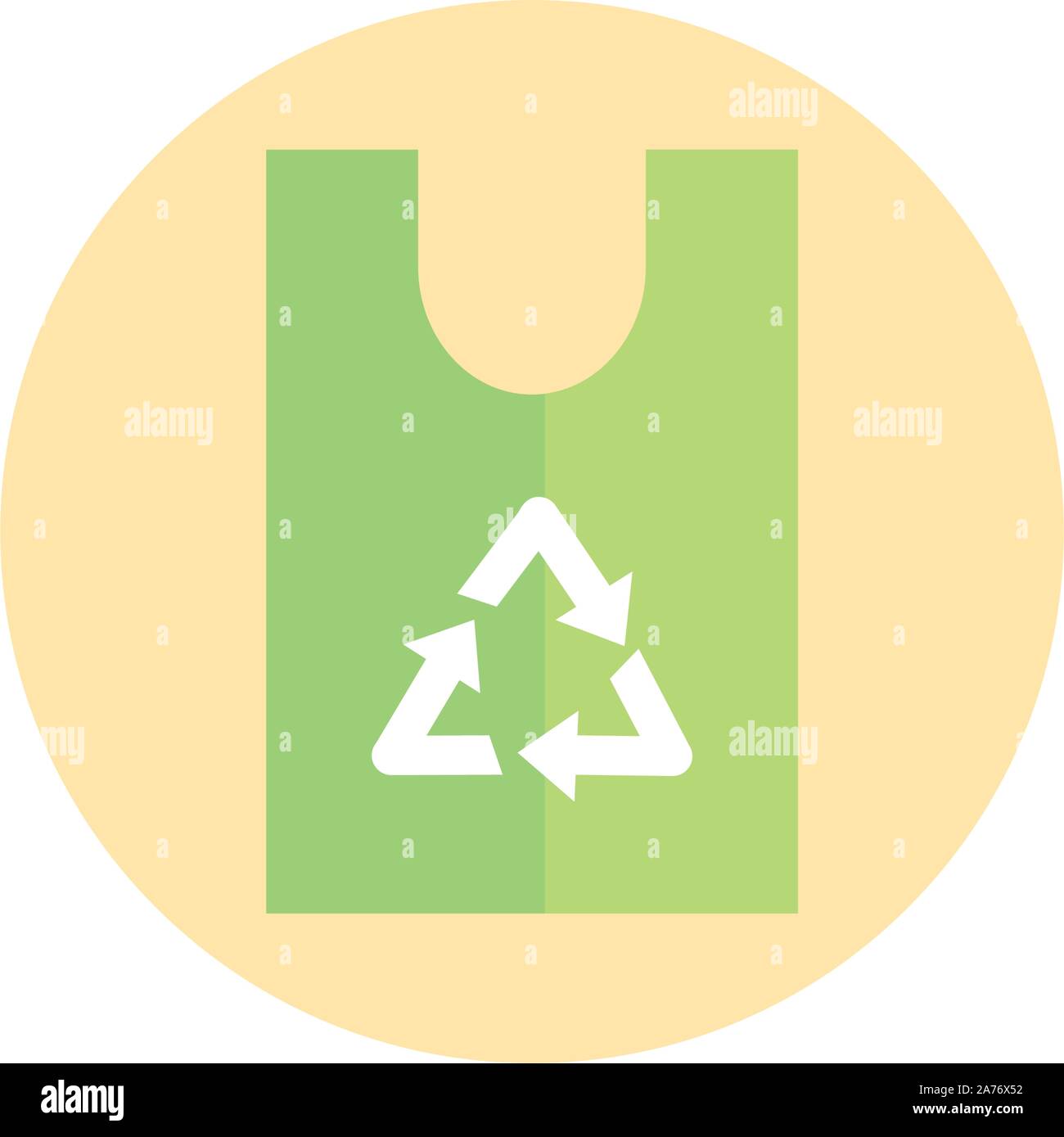 shpping bag recycle green energy block icon vector illustration Stock ...
